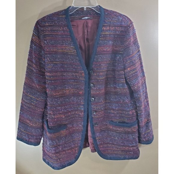 Laura Ashley | Sweaters | Laura Ashley Textured Colorful Wool Acrylic ...